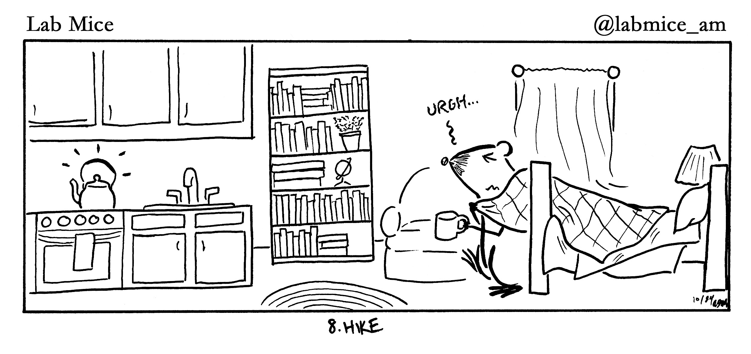 Inktober 8: Hike – Lab Mice
