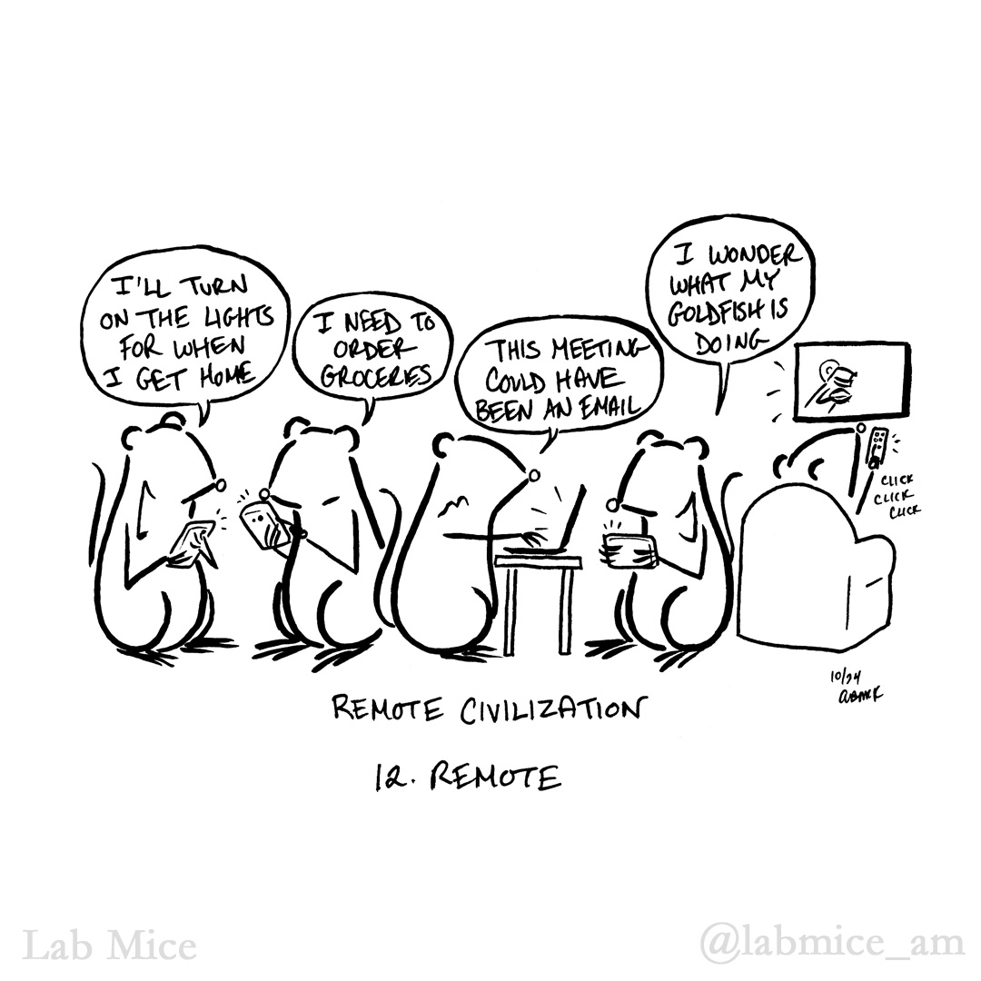 Inktober 12: Remote – Lab Mice